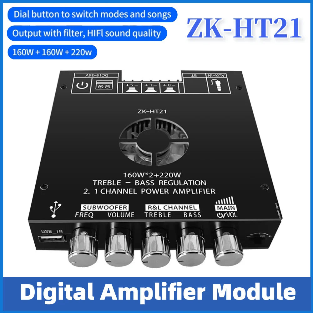 IOT-Audios ZK-HT21 Amplifier Board Module with Subwoofer TDA7498E DC15 ...