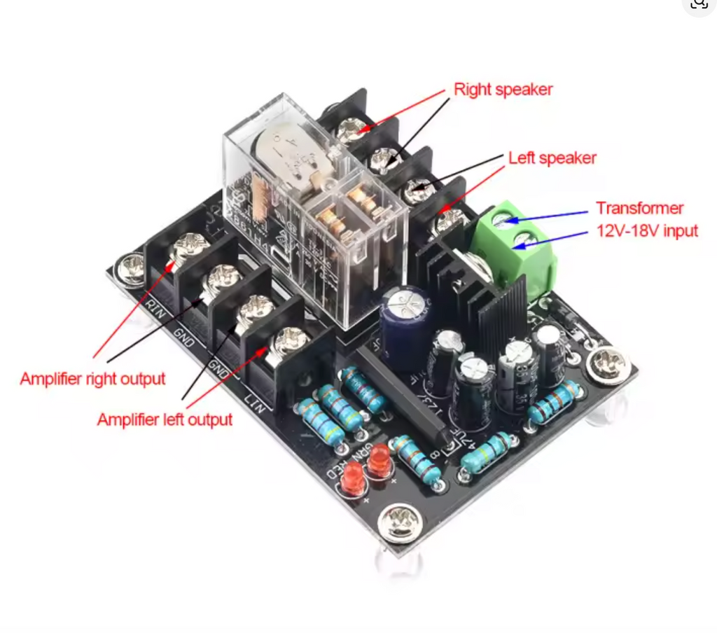 Speakers 2.0 Speaker Protective Board AC 12V-18V Relay Protection Boar ...