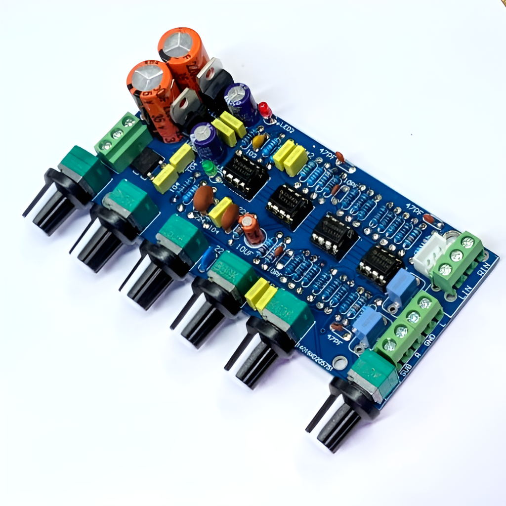 Preamp Tone Board 2.1 Channel Sound Source Processor Equalizer Sound N ...