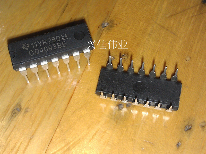 CD4093 CD4093BE DIP-14 with non-trigger logic gates and inverters ...