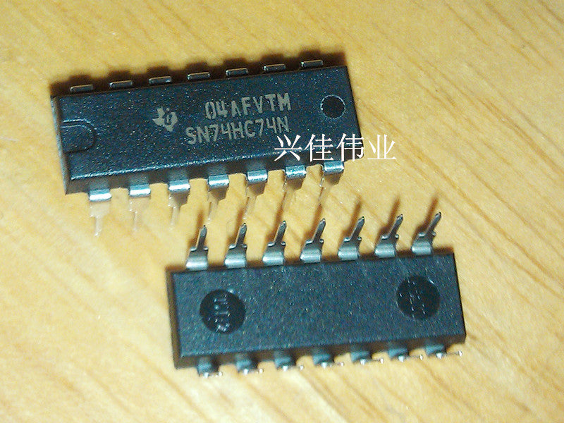 74HC74 SN74HC74N DIP14 with Set_Reset positive trigger double-D flip-f ...