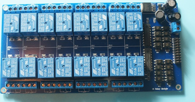 16 relay module relay control panel with optocoupler protection with t ...