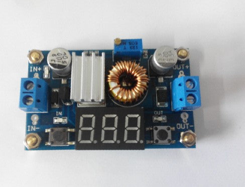 5A 75W DC-DC adjustable power step-down module with a voltage meter di ...