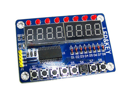 TM1638 button digital control LED display module (eight digital tube L ...