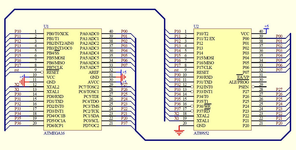 51 MCU development board with adapter board AVR ATMEGA16 loose Yu Elec ...