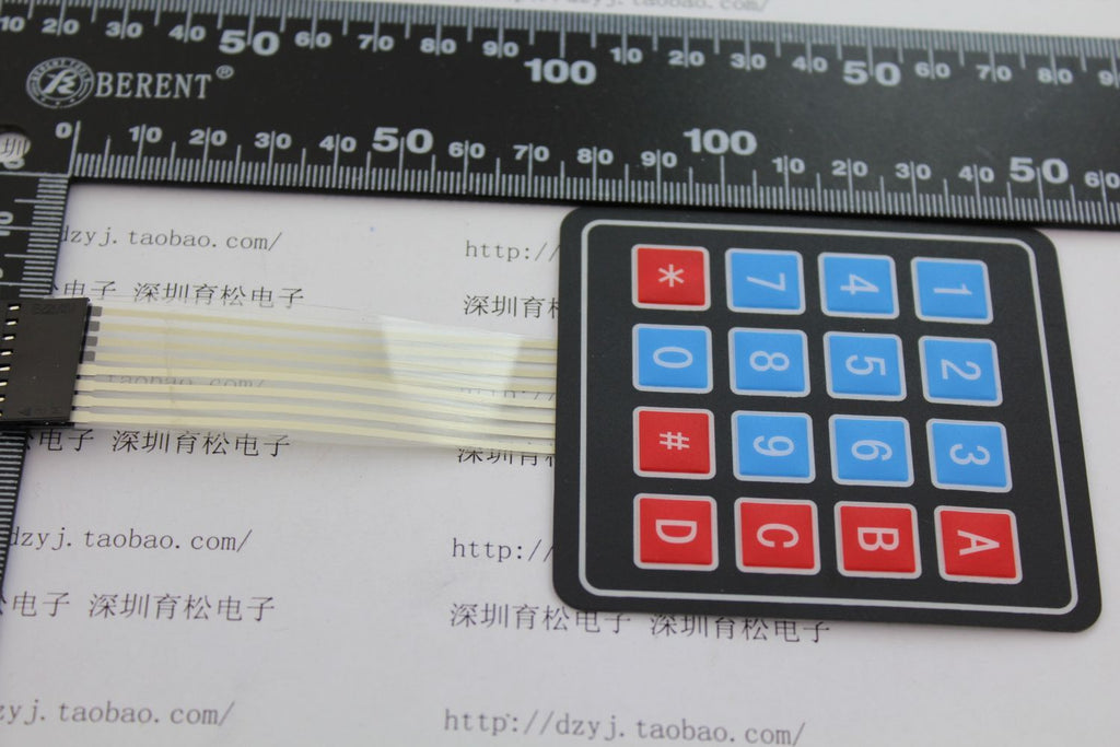 Outer membrane keyboard 4 * 4 matrix keyboard microcontroller expanded ...