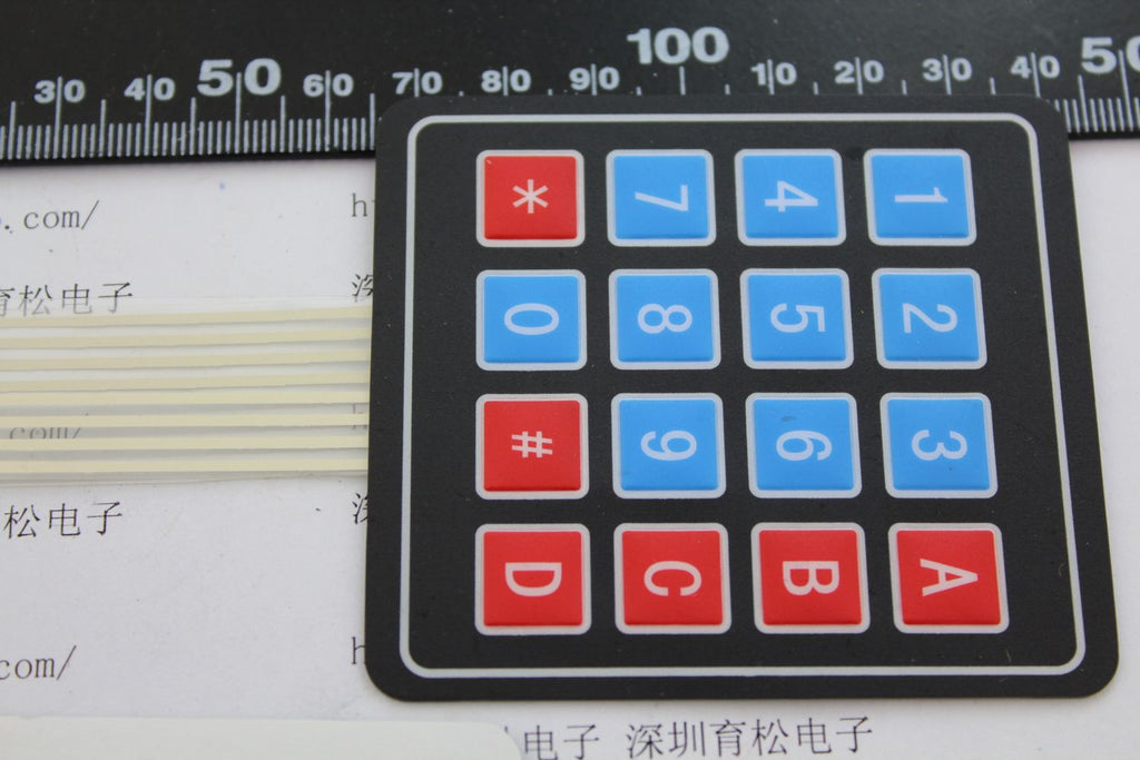 Outer membrane keyboard 4 * 4 matrix keyboard microcontroller expanded ...