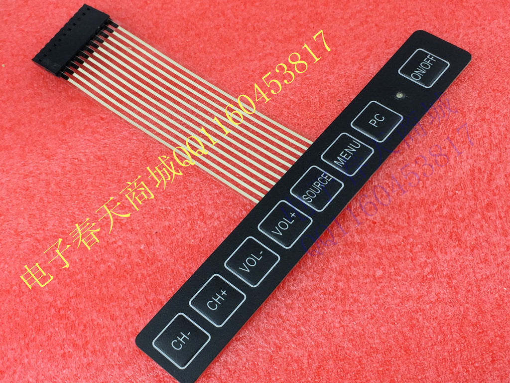 8-key membrane keyboard switch matrix display film button control pane ...