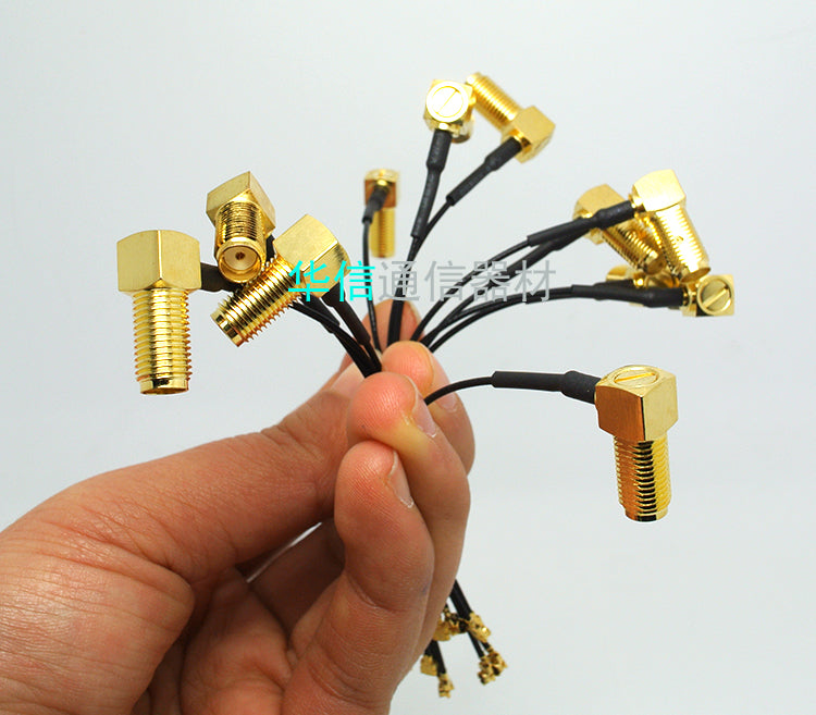 IPX to SMA female curved outer screw hole adapter cable WIFI / GSM / 3 ...