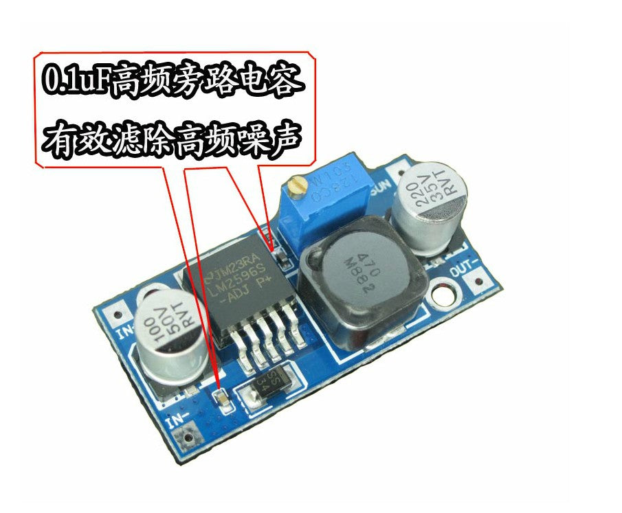 DC-DC step-down power module 3A adjustable step-down module LM2596 24V ...