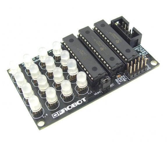 DFRobot Arduino Compatible 4 * 4 RGB LED Module interactive media full ...