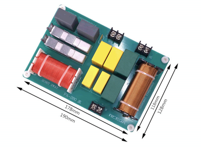 2 Way Hi-Fi Audio Treble + Bass Crossover Speaker Frequency Divider St ...