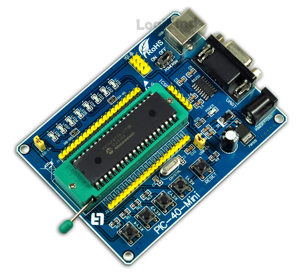 PIC Development Board / PIC Learning Board / PIC-40-MINI USB chip to c ...