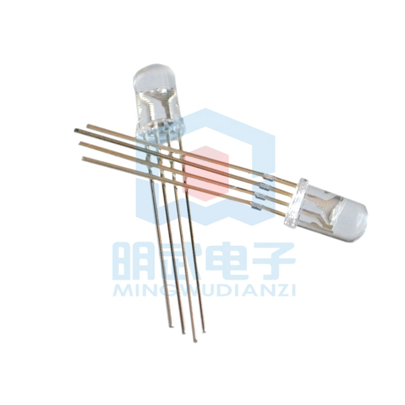 Fog Transparent 5MM Four Foot Red Green Blue Tricolor RGB LED common n ...